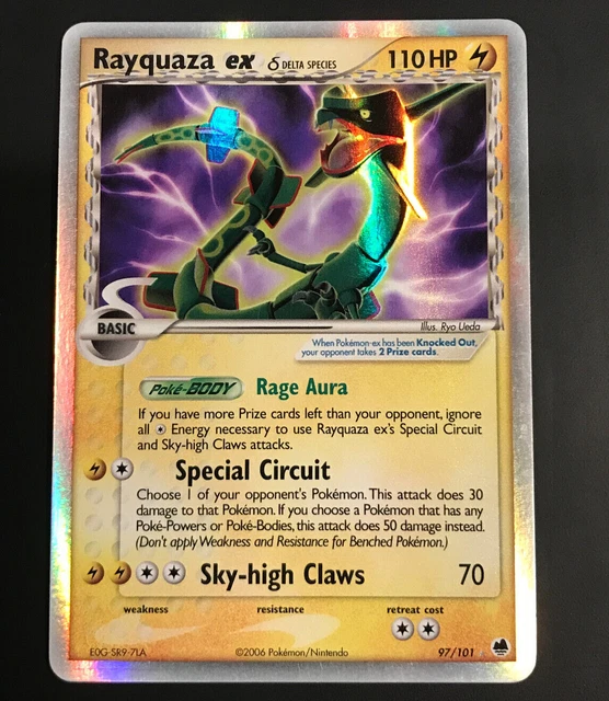 POKÉMON RAYQUAZA EX Delta Species 97/101 Holo Dragon Frontiers 2006 ...