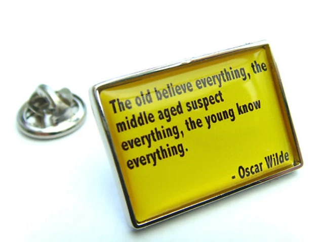 OSCAR WILDE FAMOUS Quote Irish Poet Lapel Pin Badge £5.00 - PicClick UK