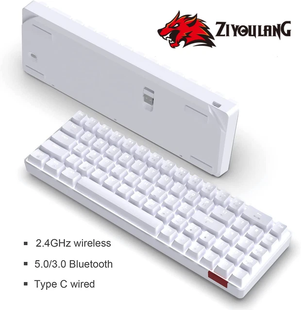 HOT-SWAPPABLE WIRELESS MECHANICAL RGB Gaming Keyboard Bluetooth/2.4GHz ...