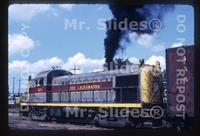 ORIGINAL DIAPOSITIVE EL Erie Lackawanna Smokin' ALCO RS3 923 Meadville PA 1973 EUR 5,54 ...