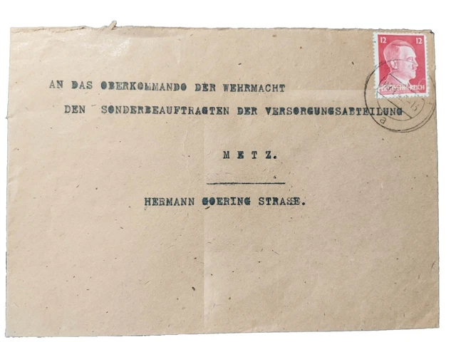 ANCIENNE LETTRE WW2 Allemande Tampon Metz occupation (Militaria OKW ...