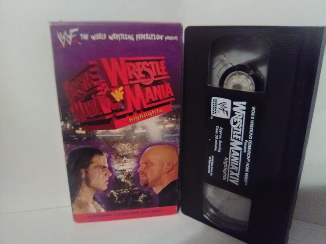 WWF WRESTLEMANIA XIV Highlights VHS Wrestling WWE WCW ECW Austin ...