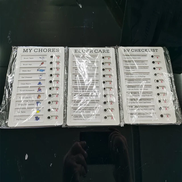 CHECKLIST RESPONSIBILITY MEMO Plastik Brett Mühsam Chart Mein Aufgaben ...