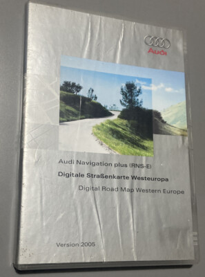 GENUINE AUDI SAT Nav Navigation Plus Rns-E Dvd Europe West Uk Map Cd ...