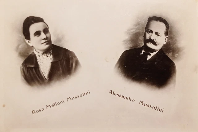 CARTOLINA COMMEMORATIVA - Rosa Maltoni Mussolini - Alessandro Mussolini ...