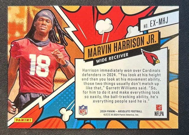 MARVIN HARRISON JR 2024 Absolute Explosive Rookie SSP #EX-MHJ Cardinals ...