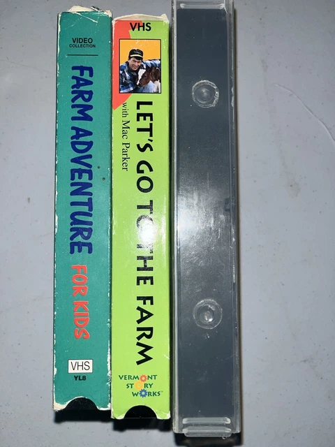 3 LOT VHS Children Education Farming for Kids Farm Adventure Let’s Go ...