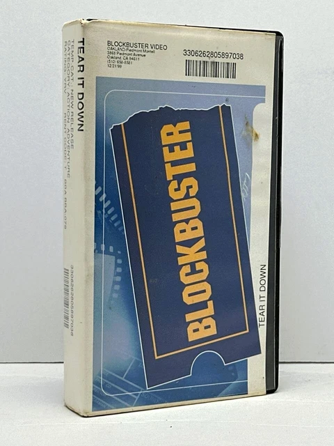 BLOCKBUSTER VHS TAPE Tear It Down Two Left Shoes Films 1999 Restricted ...