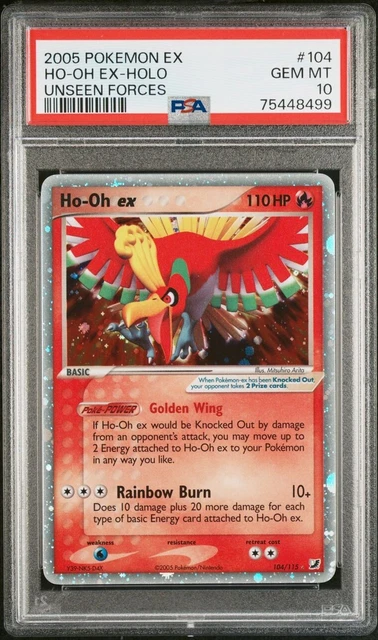 2005 POKEMON EX Unseen Forces Ho-Oh EX Holo Rare 104/115 Low Pop PSA 10 GEM MINT EUR 889,33 ...