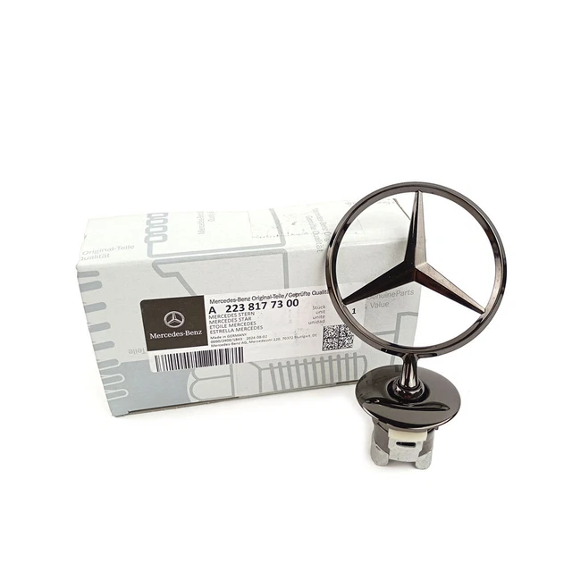 MERCEDES-BENZ STAR EMBLEM Hood Black W223 S-Class X167 GLS A2238177300 ...