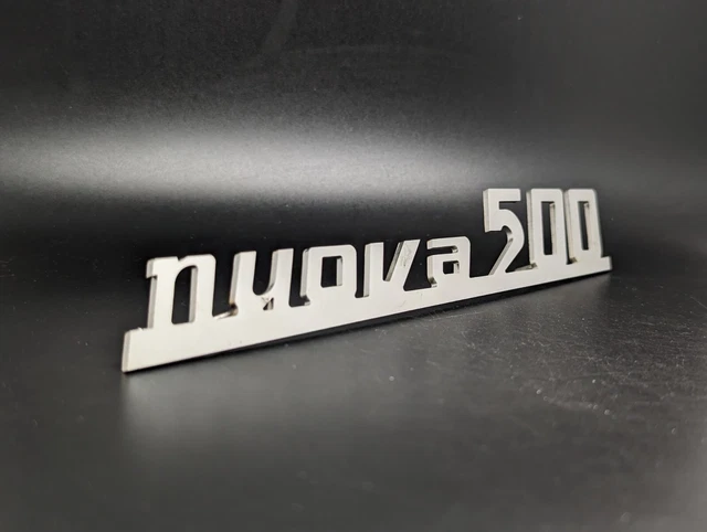 COMPATIBILE FIAT NUOVA 500 Logo Emblema Fregio Stemma Scritta Targhetta ...