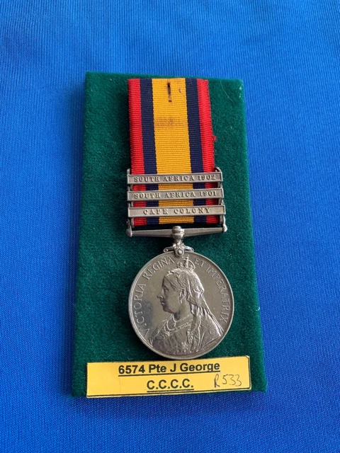 BOER WAR QSA Medal Cape Colony Cyclists Corps Medal Militaria D12 $299. ...