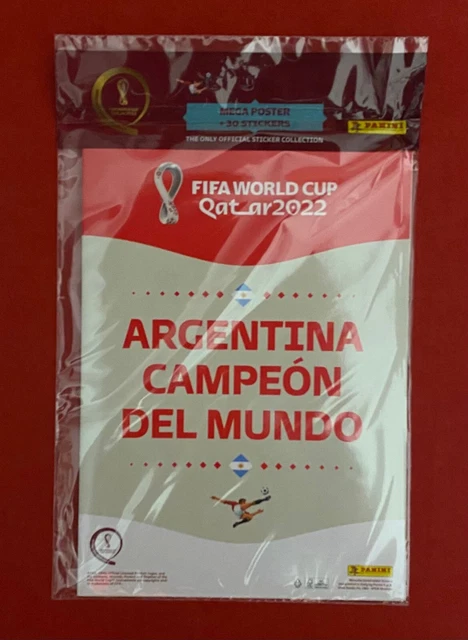 ARGENTINA WORLD CHAMPION-MEGA Poster-30 Stickers-Fifa World Cup Qatar ...