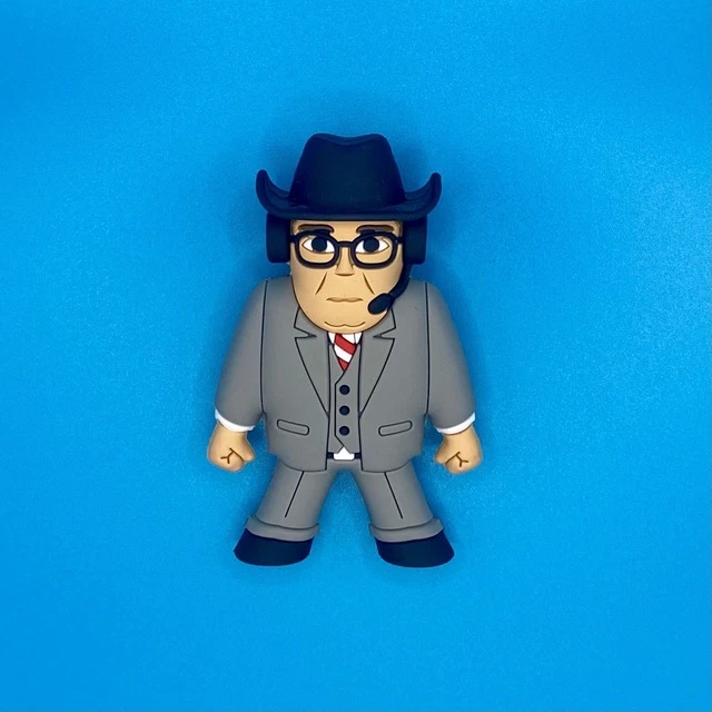 LOOSE MICRO BRAWLER Figure pro wrestling tees crate JR Jim Ross £5.00 ...