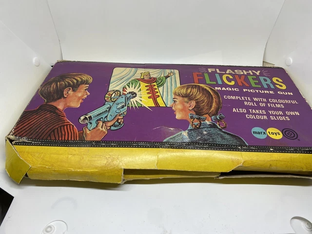 FLASHY FLICKERS MAGICAL Picture Gun Projector by MARX Toy in Box No ...