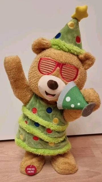 SINGING AND DANCING Teddy Bear Animated Plush Toy Christmas Musical £29 ...