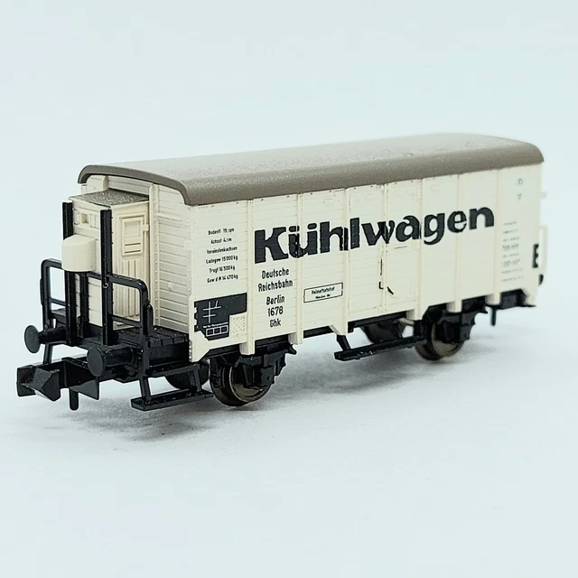 SPUR N FLEISCHMANN 8346 DRG Reichsbahn Kühlwagen Berlin weiß neuwertig in OVP EUR 11,99 ...