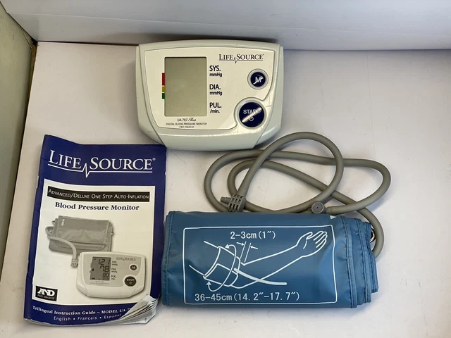 LIFE SOURCE UA-767 Plus Digital Blood Pressure Monitor Cuff & Case ...