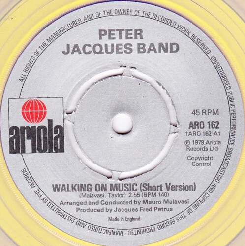 PETER JACQUES BAND - Walking On Music - Disque vinyle d'occasion 7 ...