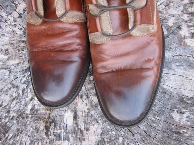 TO BOOT NEW York Adam Derrick Boots Mens US10 Brown Suede Leather Lace ...