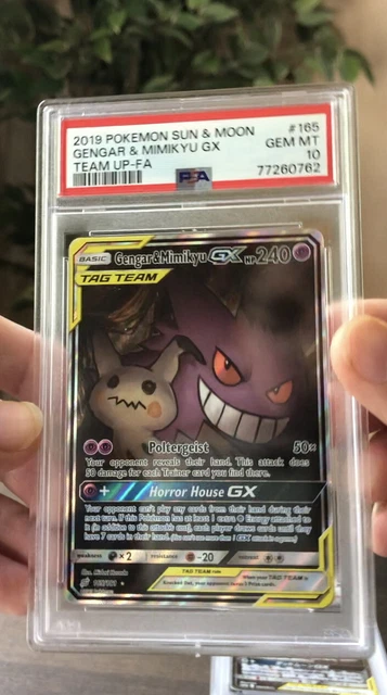 GENGAR & MIMIKYU GX Full Art Graded Pokemon Card, PSA 10, Team Up, 165/181 £747.00 - PicClick UK
