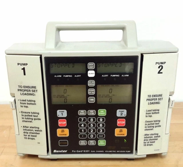 BOMBA BAXTER FLO-GARD Flogard 6301 Infusión Doble Canal Iv - ¡90 Días ...
