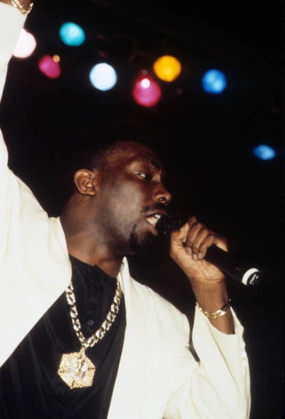 RAPPER BIG DADDY Kane performs on April 7, 1990 at Newark Symphon - Old ...