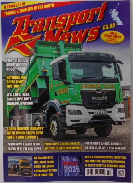 TRANSPORT NEWS MAGAZINE Feb 2026 Andrew Cook Group fleet focus + HGV ...