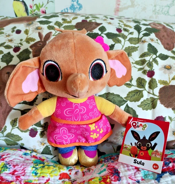 CBEEBIES BING BUNNY Sula Elephant 8 inch Soft Plush Toy Crinkly Ears £6 ...
