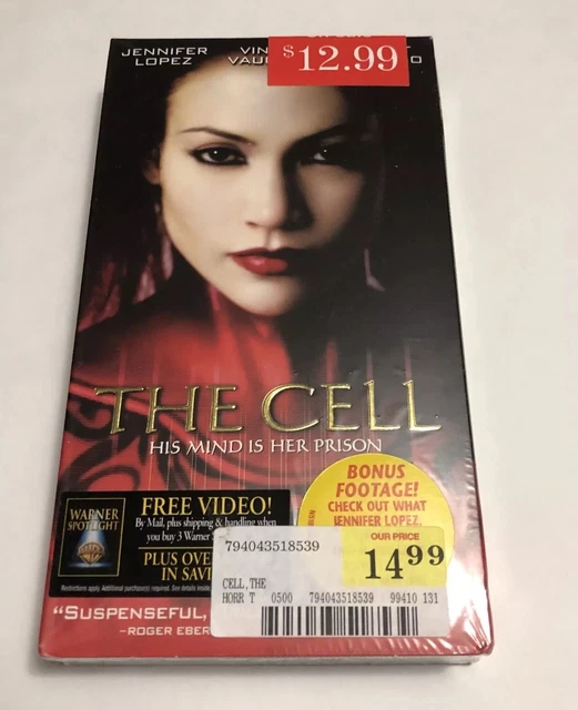 THE CELL VHS 2001 Starring Jennifer Lopez Scary SciFi Fantasy ...