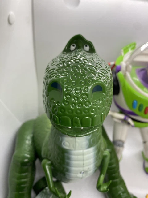 DISNEY TOY STORY Thinkway Woody Buzz Lightyear Rex Dinosaur Talking ...