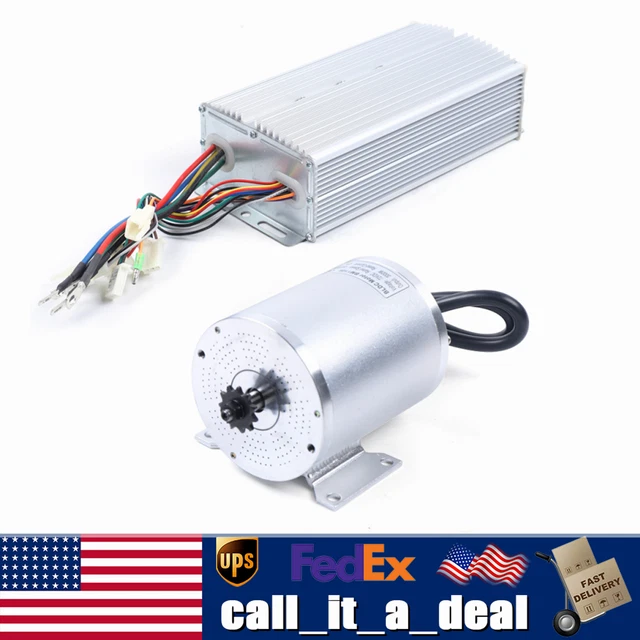 72V 3000W ELECTRIC Brushless DC Motor Kit BLDC Motor Controller For e ...