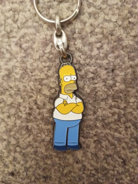 VINTAGE 2000'S THE Simpsons Homer Simpson Metal Licensed Keychain ...