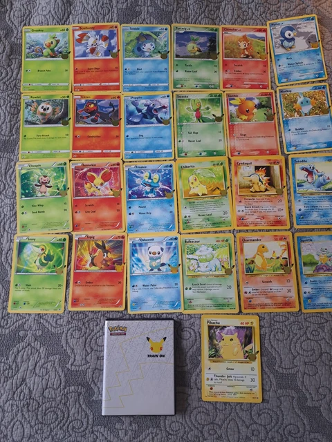 POKEMON 25TH ANNIVERSARY Jumbo Cards Complete Set First Partner TCG $25 ...