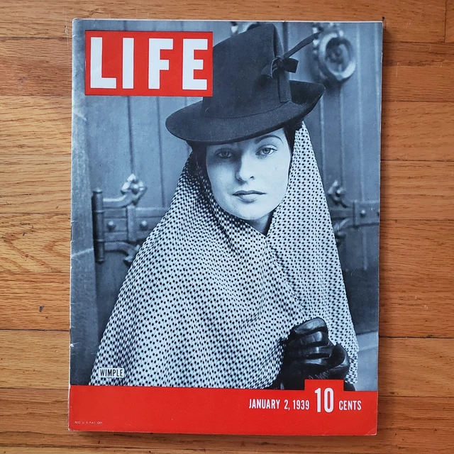 LIFE MAGAZINE JANUARY 2 1939 Wimple Nazi Aircraft Carrier Hitler Pearl ...