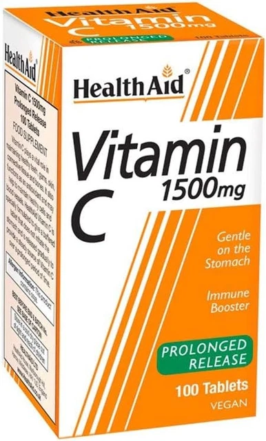 HEALTHAID VITAMIN C 1500mg Prolong Release 100 Tablets £30.08 - PicClick UK