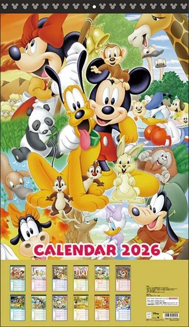 CALENDARIO DA PARETE Mickey & Friends 2026 Sun-Star 24 x 13,78 pollici ...
