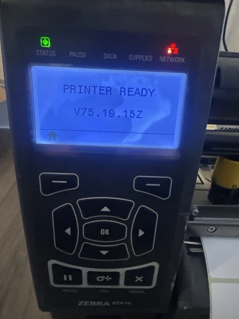 ZEBRA ZT410 INDUSTRIAL Label Printer 203dpi Tested USB/Ethernet.Read ...