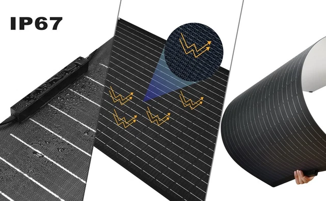 12V 400W FLEXIBLE Solar Panel Mono Caravan Camping Home Battery ...