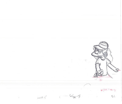 THE SIMPSONS HAND-DRAWN Original Production Animation Cel Drawing Fox ...