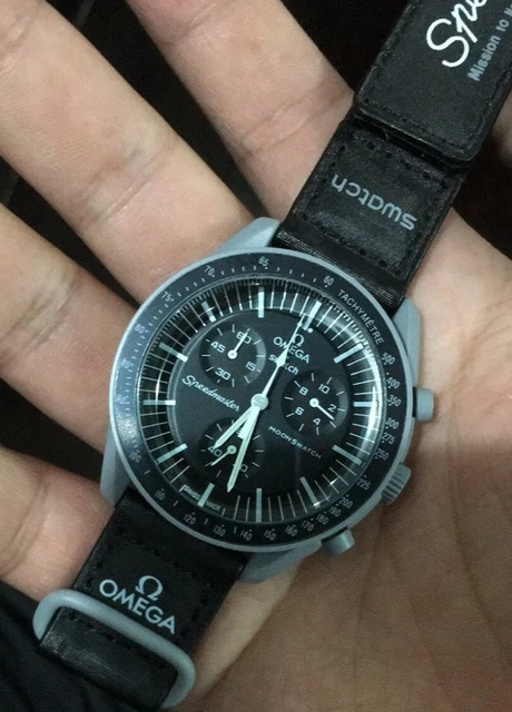 OMEGA X SWATCH Speedmaster Bioceramic Moonswatch Light Cool Gray ...