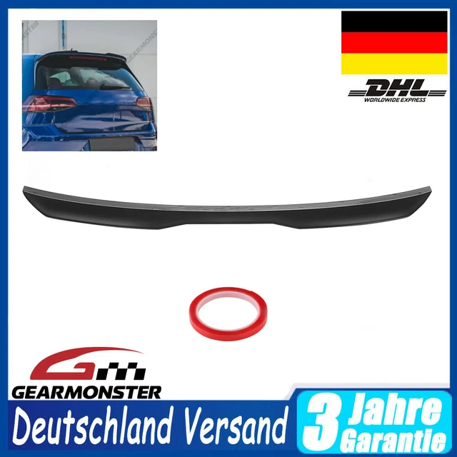 SPOILER HECKSPOILER FÜR VW Golf 7 GTI GTD R TCR ABS Dachspoiler Lippe ...