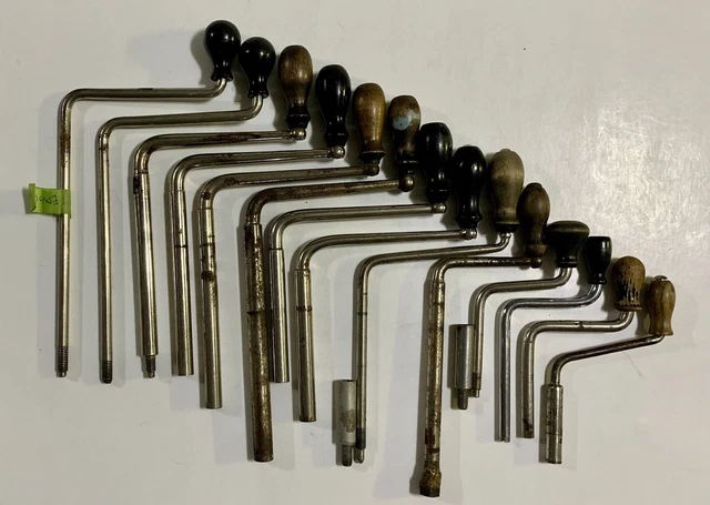LOT OF 14 Vintage Phonograph / Gramophone Wind-Up Crank Arms Various ...