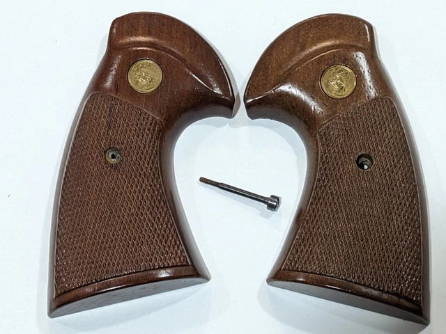 FACTORY ORIGINAL COLT Python 3rd gen Gold Medallions Target Grips ...