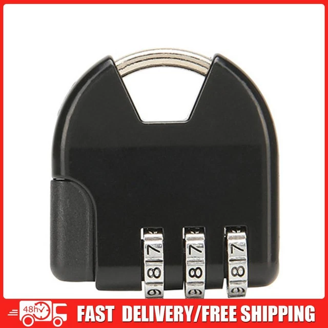 MINI 3-DIGIT CODE Luggage Password Padlock Drawer Anti-Theft Lock ...
