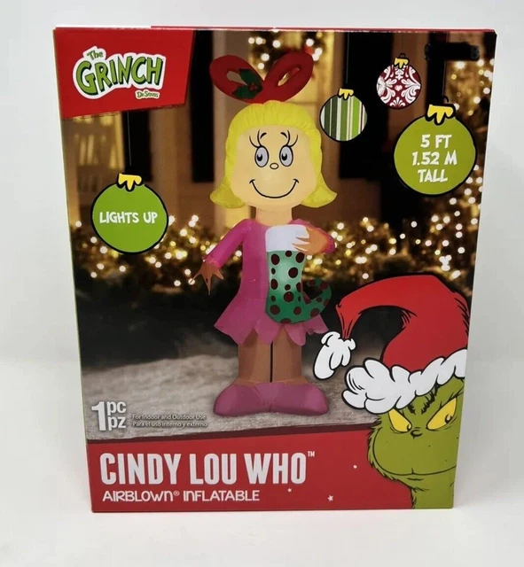 New 2023 The Grinch Cindy Lou Who Stocking Christmas Airblown