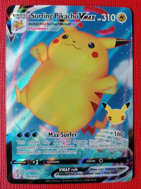 2021 POKEMON - Surfing Pikachu Vmax 009/025 - Celebrations - Eng ...