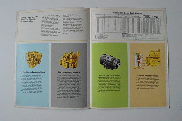 CATERPILLAR CAT DIESEL Truck Engines Dealer Brochure - English $22.00 ...