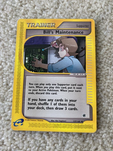 POKEMON CARD BILLS Maintenance 137/165 Expedition E-series Set - Played ...