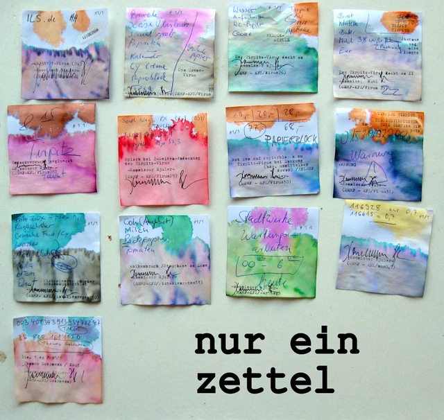 EIN (!) KAFFEE-FLECKEN-ZETTEL der abgebildeten Zettel KOMMISSAR HJULER ...